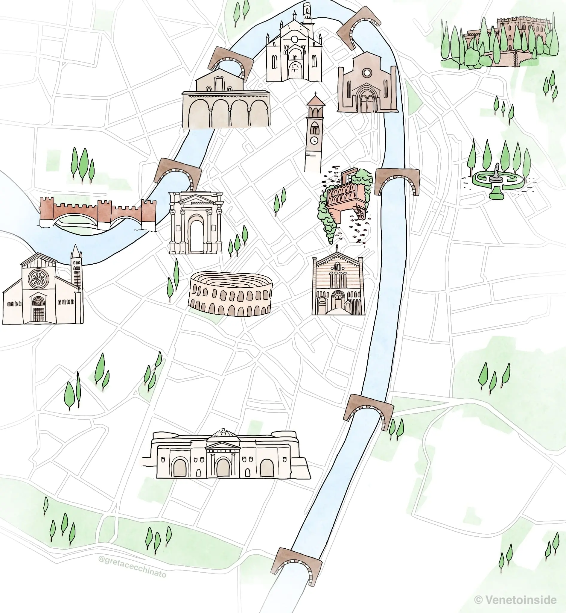 Map Verona